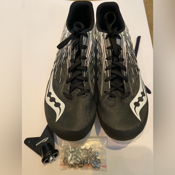 Saucony | Shoes | Saucony Spitfire 5 Racing Sprint Black White 65 Mens ...